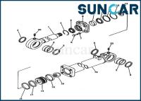 China 209-63-96101 2096396101 Bottom Dump Cylinder Service Kit Fits For Model PC650-1 Komatsu Repair Kits for sale