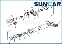 China PC650-1 Komatsu Bucket Oil Seal Kit 209-63-76500 2096376500 Cylinder Replacement Sealing Kits for sale