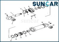 China 209-63-86401 2096386401 Compensate Cylinder Service Kit Loader Excavator PC650-1 Komatsu Seal Kits for sale
