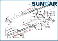 China 707-99-77240 7079977240 Arm Cylinder Seal Repair Kit For Excavator Komatsu PC650-3 PC650LC-5 PC710-5 for sale