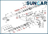 China PC650-5 PC710-5 Komatsu Service Kit Parts 707-99-77220 7079977220 Boom Cylinder Oil Sealing Kit for sale