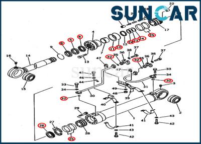 China 707-99-69600 Bucket Cylinder Seal Kit 7079969600 Repair Kits Fits Komatsu PC650-3 PC650LC-5 PC710-5 for sale