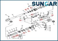China Komatsu 707-99-68600 7079968600 Boom Cylinder Service Kit For Loader Model PC650-3 PC650-5 for sale