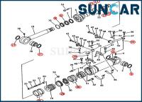 China 707-99-56300 Bottom Dump Excavator Service Kit Models PC650LC-3 PC650LC-5 Komatsu Cylinder Seal Kit for sale