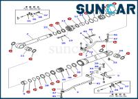 China PC650LC-11 PC700LC-11 Komatsu 721-98-01360 7219801360 Boom Cylinder Seal Kit Service Kits for sale