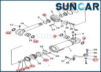 China 707-98-55500 Boom Repair Seal Kit 7079855500 Komatsu  PC70-7 PC70-7E Cylinder Seal Kits for sale