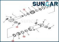 China 707-98-43130 7079843130 Blade Cylinder Seal Repair Kit For Models PC60-7 PC70-7 PC70-7E Service Parts for sale