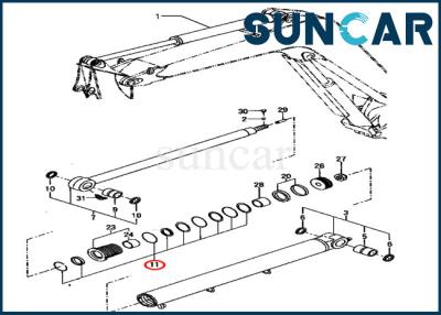 China Seal Kits YM172187-72020 YM17218772020 Arm Cylinder Service Kit For Komatsu Models PC70FR-1 for sale