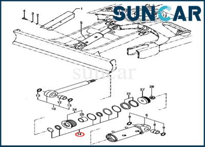 China YM172187-72040 YM17218772040 Blade Cylinder Repair Kit Excavator PC70FR-1 Komatsu Sealing Kits for sale