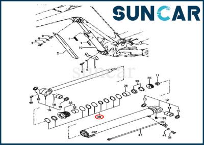 China Boom Cylinder Repair Seal Kit YM172187-72250 YM17218772250 Komatsu Models PC70FR-1 Service Parts for sale
