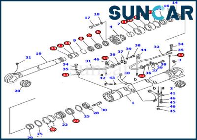 China 707-99-77380 7079977380 Boom Seal Kits Hydraulic Cylinder For Komatsu PC750-6 PC800-6 Service Parts for sale