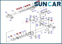 China PC750-6 Bucket Repair Seal Kit 707-99-69660 7079969660 Komatsu Excavator Cylinder Service Parts for sale