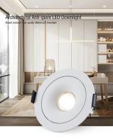 China 9W Aluminum COB Dimmable LED Downlights Tiltable IP54 Cutout 83mm for sale