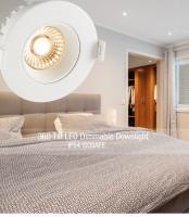 China Practical Ra95 LED Downlight Tilt Dimmable , Fliker Free 8W COB LED Downlight for sale