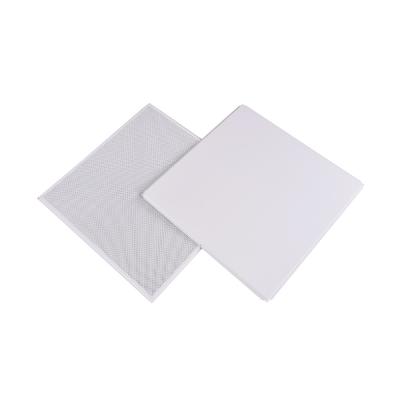 China Aluminum Perforated Square Ceiling Panel 600x600mm Soundproof Fireproof Suspended Tile for sale