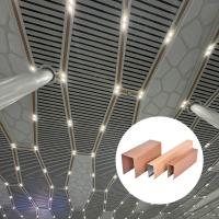 China 3D Hanging Aluminium False Ceiling Suspended Strip Aluminum Baffle Ceiling for sale