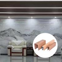 China Fireproof U-Shaped Aluminum Strip Ceiling Tile 30x100mm for Indoor Decoration for sale