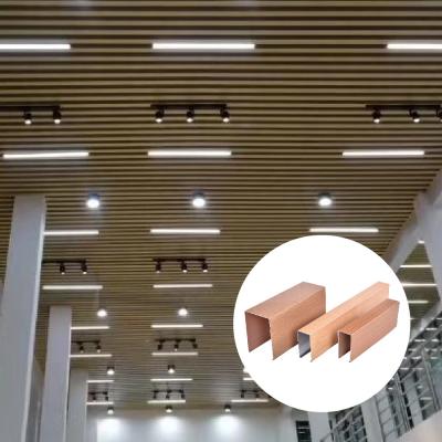 China Non Combustible U Shaped Aluminum Drop Ceiling Tiles 30x50mm 0.5-1.5mm for Building Decoration for sale
