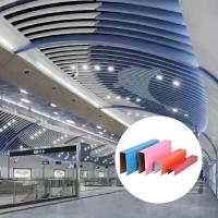 China Aluminum Linear Baffle Ceiling U Shape Decorative Suspended Ceiling Tiles 30x100mm for sale