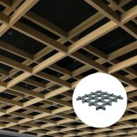 China Aluminum Lattice Ceiling Panels 50x50mm to 200x200mm Custom Perforated Metal Grid Ceiling for sale