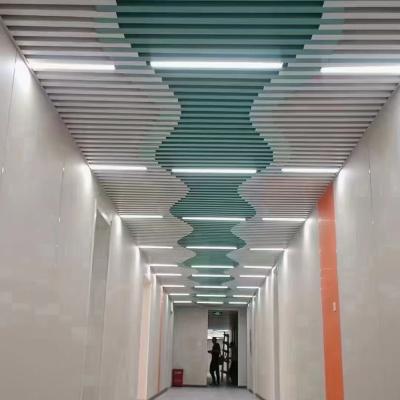 China Aluminum U-Shaped Baffle Ceiling 30x100mm Fireproof Acoustic Suspended Panel for Indoor Decor for sale