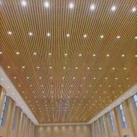 China Aluminum Baffle Ceiling Tiles 30x100mm U-Shaped Fireproof Decorative Strip Ceiling for sale