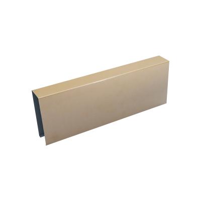 China Decorative Aluminum False Ceiling , U Shaped Metal Baffles Ceiling  For Wall / Garage for sale