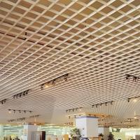 China Customized Aluminum Open Cell Grid Ceiling , Metal Slat Grille Ceiling Panels for sale