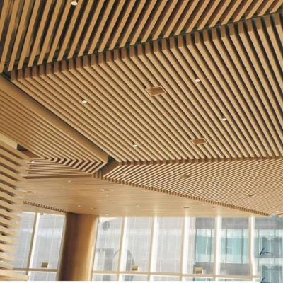 China Custom Aluminum Acoustic Baffle Ceiling 30x100mm U-Shaped Fireproof Strip for Commercial Buildings for sale