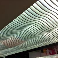 China Custom Aluminum Acoustic Baffle Ceiling 30x100mm U-Shaped Fireproof Strip for Commercial Buildings for sale