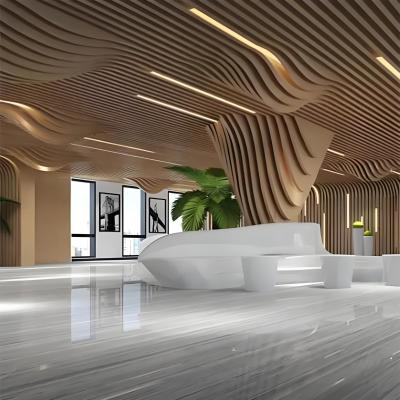 China Aluminum Square Tube Baffle Ceiling 30x100mm U-Shaped Linear Metal Ceiling System Fireproof for sale