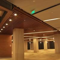 China Aluminum Baffle Ceiling U Shape 30x100mm Fireproof Moisture Proof Strip Ceiling Tiles for sale