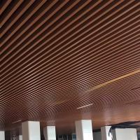 China Aluminum U Baffle Ceiling Square Tube 30x50mm Fireproof Strip Ceiling Panel for sale