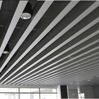 China Fireproof Aluminum Baffle Ceiling Strip Slat 30x100mm U-Shaped Suspended Ceiling for sale