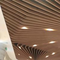 China Aluminum Linear Square Tube Stretch Ceiling Panel 30x50mm Fireproof U-Shaped Strip for sale