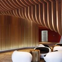 China Aluminum U-Shaped Baffle Ceiling Panel 30x100mm Fireproof Moisture-Proof Strip Ceiling for sale