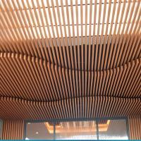 China Wood Grain Aluminum U Shape Baffle Ceiling Strip 30x50mm Fireproof Moisture Proof for sale