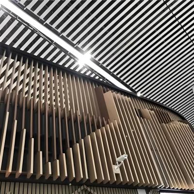 China U-Shape Aluminum Baffle Ceiling 30x100mm Fireproof Suspended Ceiling for Interior Decoration for sale