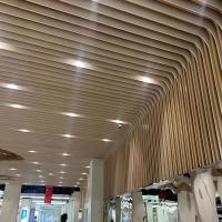 China OEM Wood Grain Aluminum U Shaped Baffle Ceiling Strip 30x100mm for Commercial for sale