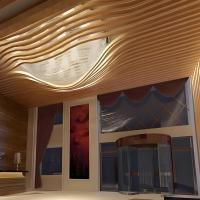 China OEM Wood Grain Aluminum U Shaped Baffle Ceiling Strip 30x100mm for Commercial for sale