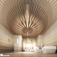 China Wooden Grain Aluminum U Shape Baffle Ceiling 30x100mm Strip Suspended Profile for sale