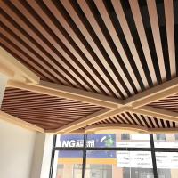 China Wooden Grain Aluminum U Shape Baffle Ceiling 30x100mm Strip Suspended Profile for sale