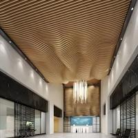 China Wooden Grain Aluminum U Shape Baffle Ceiling 30x100mm Strip Suspended Profile for sale