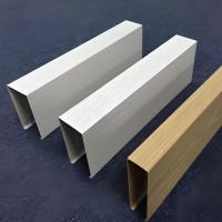 China U Shape Aluminum Baffle Ceiling Tiles 50x100mm Fireproof Waterproof Soundproof Metal False Ceiling for sale