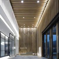 China Customized Aluminum Baffle Ceiling 30x100mm U-Shaped Strip for Hotel Hospital Fireproof Ceiling for sale