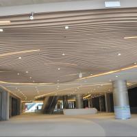 China Wood Grain Aluminum U Shape Baffle Ceiling 30x100mm Fireproof Decorative Profile for sale