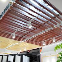 China Wood Grain Aluminum U Shape Baffle Ceiling 30x100mm Fireproof Decorative Profile for sale