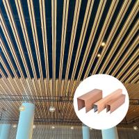China Interior Decor Slat Ceiling Panels U Tube Customized Alum Strip Ceiling for sale