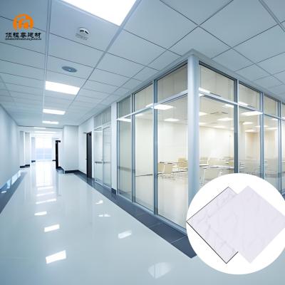 China Soundproof Aluminum Ceiling Tile 600x600mm Fireproof Metal Panel for Hospital Decoration for sale