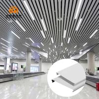 China Powder Coated Aluminum Slat Strip False Ceiling 100mm Width Heat Insulation for Office Building for sale